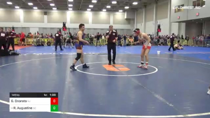 145 lbs Consi Of 16 #1 - Gabe Onorato, NJ vs Riley Augustine, SC