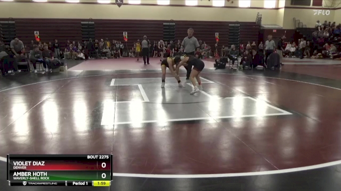 100 lbs 1st Place Match - Violet Diaz, Denver vs Amber Hoth, Waverly ...