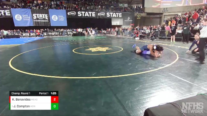 3A 195 lbs Champ. Round 1 - Jaidin Compton, Heritage vs Keemani ...