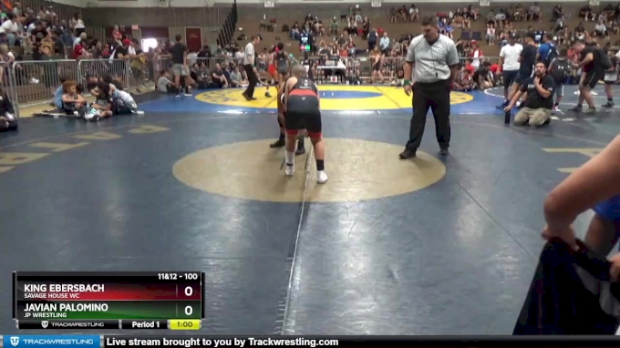 100 lbs Quarterfinal - King Ebersbach, SAVAGE HOUSE WC vs Javian Palomino, JP Wrestling