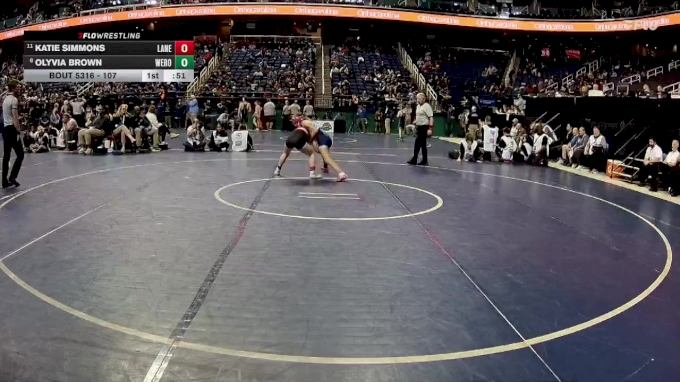 107 lbs 3rd Place Match - Olyvia Brown, West Rowan vs Katie Simmons, Laney