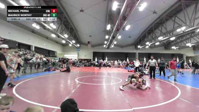 93 lbs Rr Rnd 4 - Michael Perna, ICWL Bruisers MS vs Maurice Worthy ...