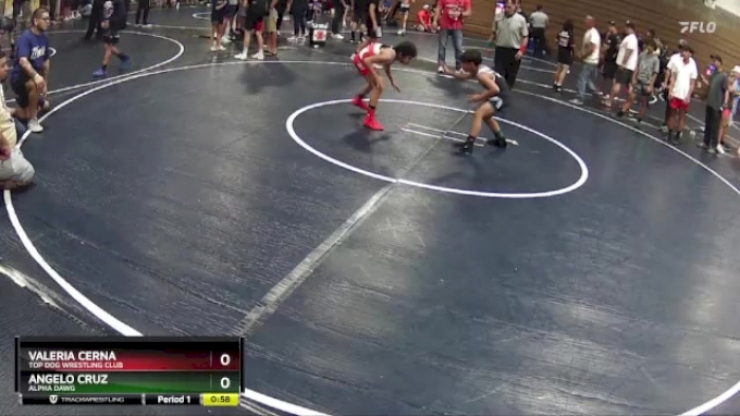 70 lbs 5th Place Match - Angelo Cruz, Alpha Dawg vs Valeria Cerna, Top ...