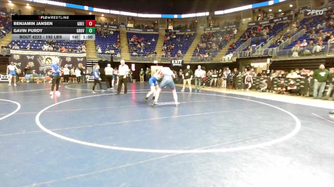 192 lbs Semifinal - Benjamin Jansen, Greencastle-Antrim vs Gavin Purdy ...