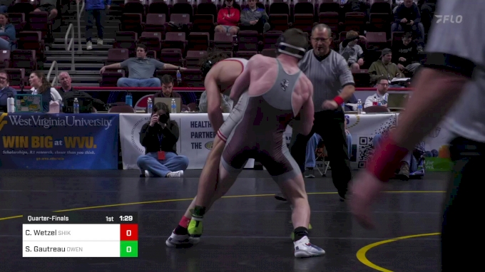 172 lbs Quarterfinal - Connor Wetzel, Shikellamy vs Sam Gautreau, Owen ...
