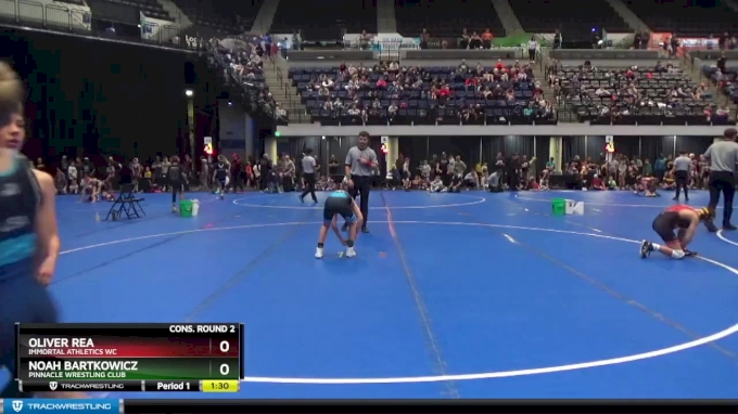 95 lbs Cons. Round 2 - Oliver Rea, Immortal Athletics WC vs Noah ...