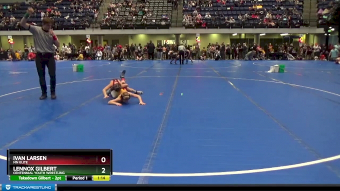 80 lbs Cons. Round 2 - Ivan Larsen, MN Elite vs Lennox Gilbert ...