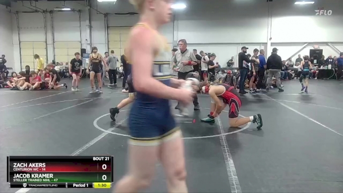 130 lbs Round 6 (8 Team) - Jacob Kramer, Steller Trained Nihl vs Zach Akers, Centurion WC