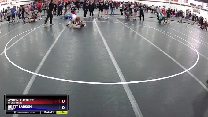 120 lbs Round 2 - Brett Larson, Brady vs Ayden Kuebler, GI Grapplers