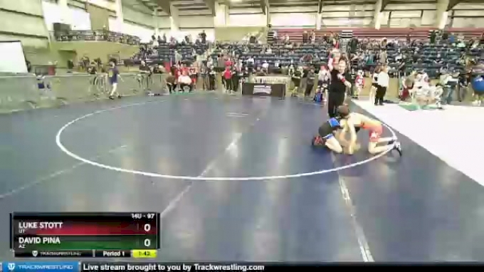 97 lbs Cons. Round 3 - Luke Stott, UT vs David Pina, AZ