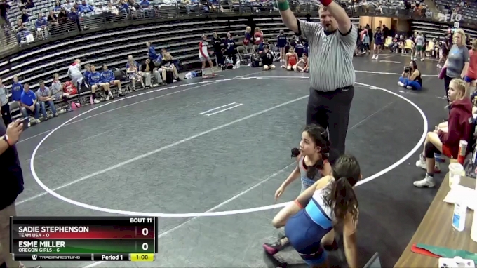 58 lbs Round 4 (6 Team) - Esme Miller, Oregon Girls vs Sadie Stephenson ...