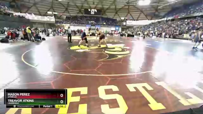 2A 285 lbs Quarterfinal - Treavor Atkins, Lindbergh vs Mason Perez, Othello