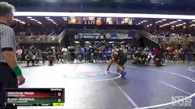 3A 220 lbs Semifinal - Jonathan Fraga, Southwest Miami vs Elijah ...