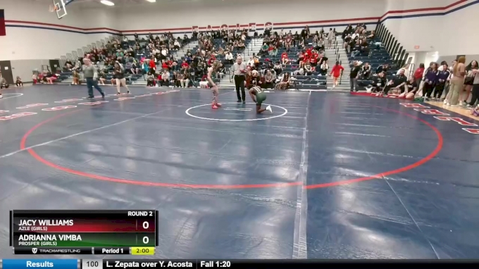 100 lbs Round 2 - Jacy Williams, Azle (Girls) vs Adrianna Vimba ...