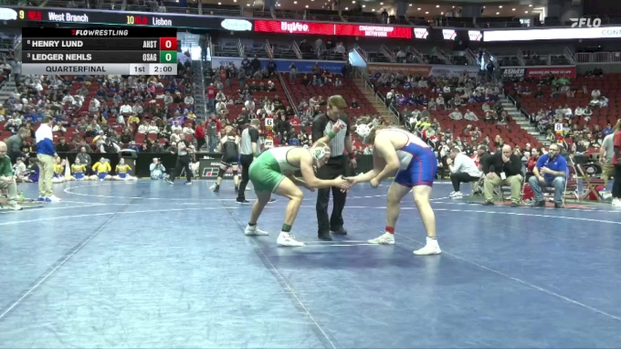 1A-285 lbs Quarterfinal - Ledger Nehls, Osage vs Henry Lund, AHSTW