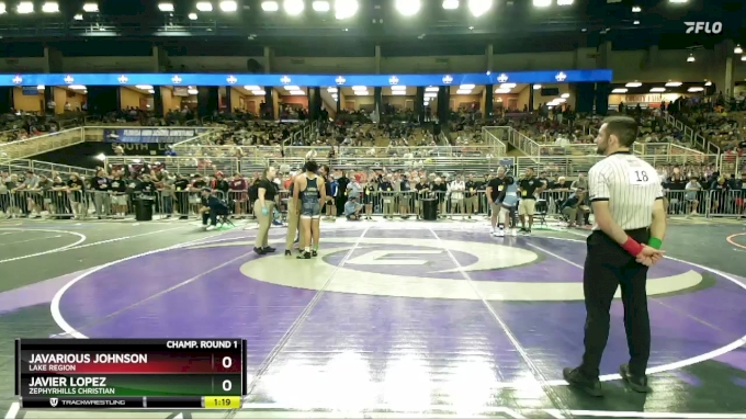 1A 175 lbs Champ. Round 1 - Javarious Johnson, Lake Region vs Javier ...