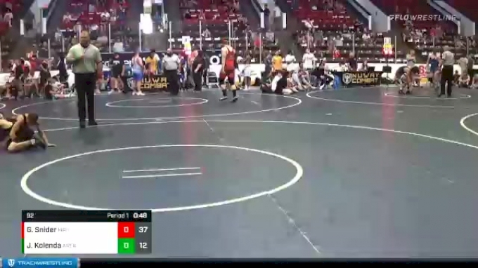 92 lbs Round 3 (6 Team) - Gabe Snider, MI Pitbulls vs Jayden Kolenda ...