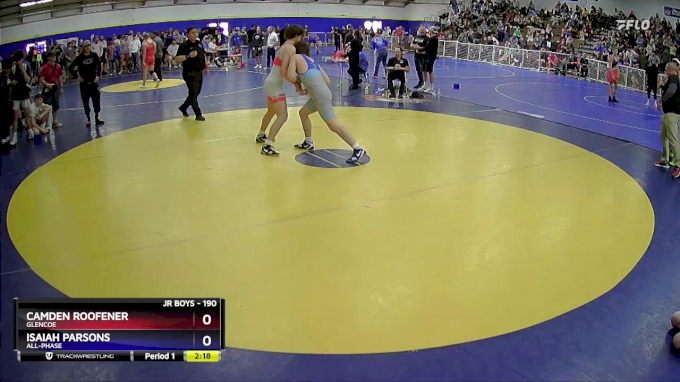 190 lbs Semifinal - Camden Roofener, Glencoe vs Isaiah Parsons, All-phase