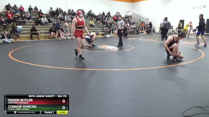 166-175 lbs Round 1 - Mason Butler, Western Dubuque vs Connor Duncan ...