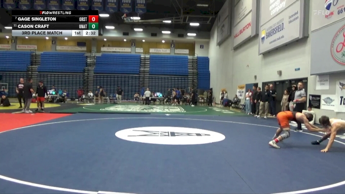 125 lbs 3rd Place Match - Cason Craft, Unattached vs Gage Singleton ...