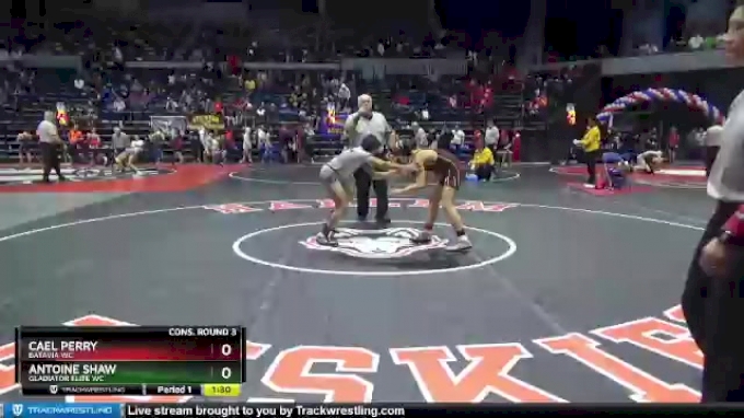 108 lbs Cons. Round 3 - Antoine Shaw, Gladiator Elite WC vs Cael Perry ...