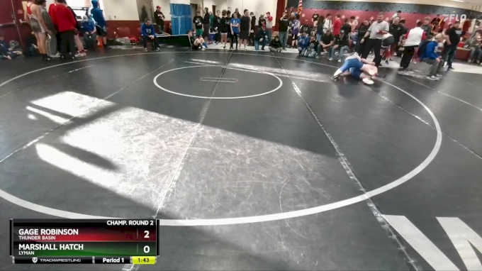 165 lbs Champ. Round 2 - Gage Robinson, Thunder Basin vs Marshall Hatch ...