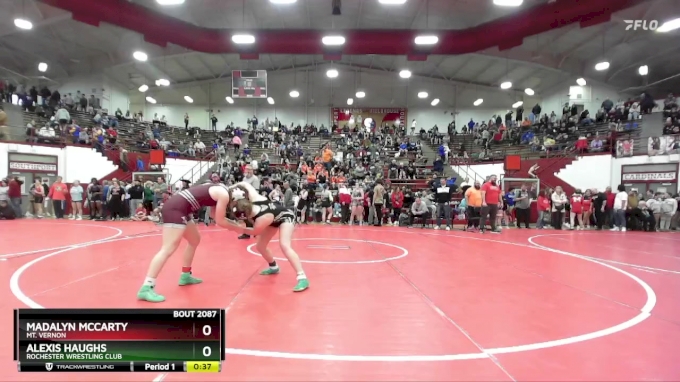 140 lbs Quarterfinal - Madalyn McCarty, Mt. Vernon vs Alexis Haughs ...