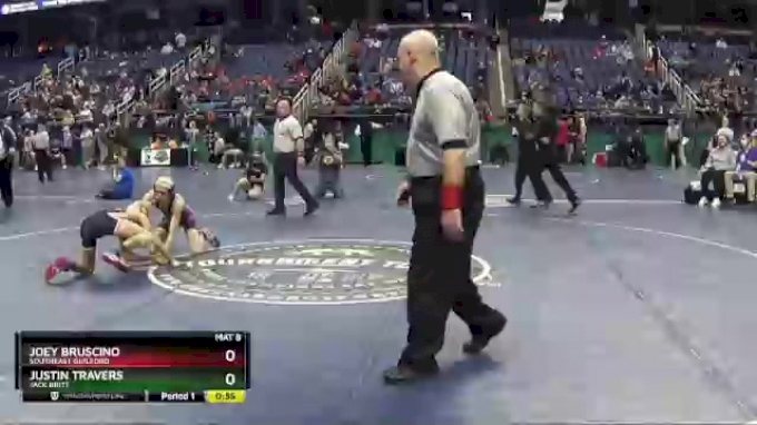 4A 113 lbs Cons. Round 3 - Joey Bruscino, Southeast Guilford vs Justin ...
