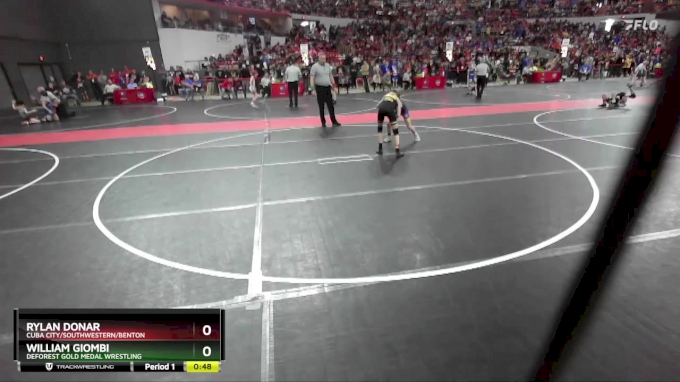 76 lbs Champ. Round 2 - William Giombi, Deforest Gold Medal Wrestling ...