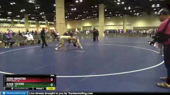 220 lbs Placement Matches (8 Team) - Josh Hemsted, Iowa Gold vs Gage ...