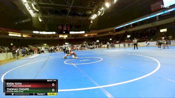 142 lbs Cons. Round 3 - Ryen Toth, Camp Verde Middle School vs Thomas ...