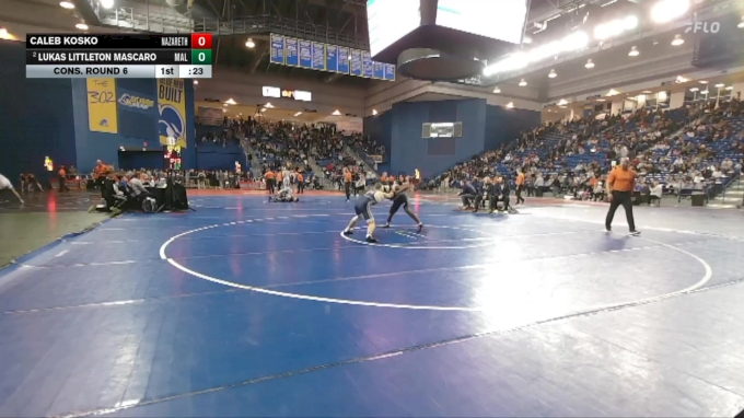 132 lbs Cons. Round 6 - Caleb Kosko, Nazareth vs Lukas Littleton ...