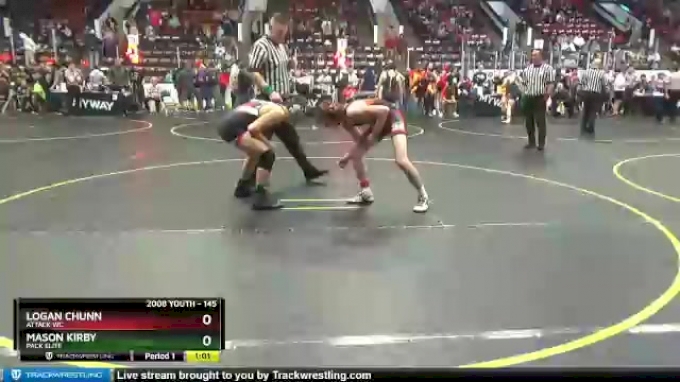 145 lbs Cons. Round 2 - Logan Chunn, Attack WC vs Mason Kirby, Pack Elite