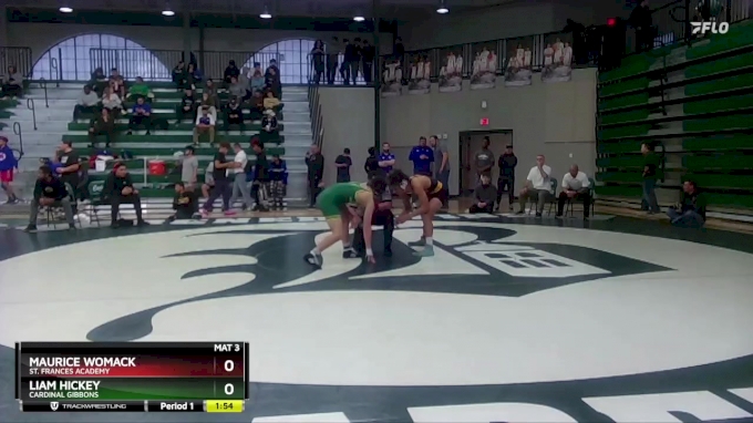 132 lbs Semifinal - Liam Hickey, Cardinal Gibbons vs Maurice Womack, St ...