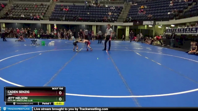 50 lbs Cons. Semi - Caden Senzig, LAW vs Jett Nelson, Outlaw Wrestling Club