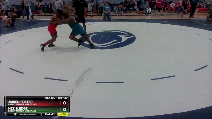 105-120 lbs Round 2 - Jaiden Foster, Rabbit Turner Wrestling vs Hez ...