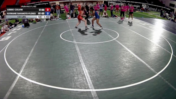 130 lbs Ka'iwahie Sakamoto-Flores, Oklahoma 1 HS Girls vs Abbie Colvin ...