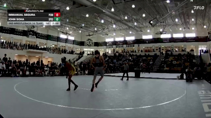 106 lbs 2nd Wrestleback (16 Team) - John Soha, St Pius X School vs ...