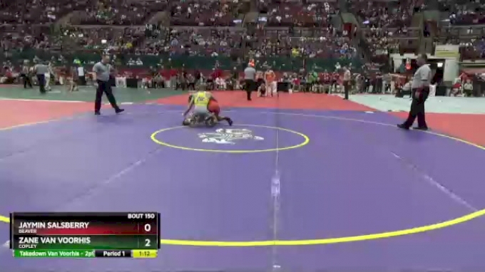 D2-132 lbs Champ. Round 1 - Zane Van Voorhis, Copley vs Jaymin ...