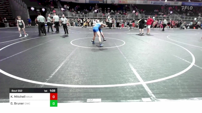 108 lbs 7th Place - Kaden Mitchell, Waukon Indian Wrestling vs Garett ...