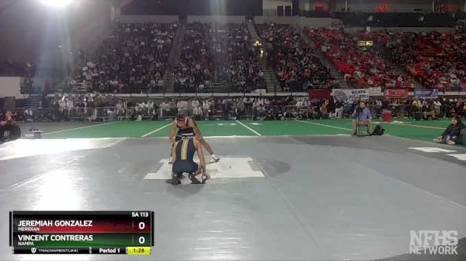 5A 113 lbs 1st Place Match - Jeremiah Gonzalez, Meridian vs Vincent ...