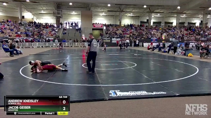 AA 144 lbs Champ. Round 1 - Andrew Kneisley, Science Hill vs Jacob ...