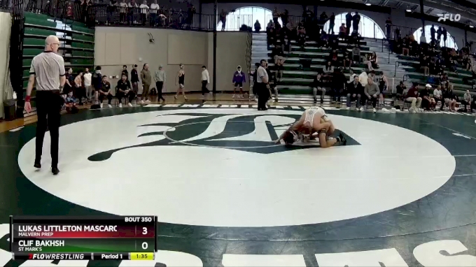 120 lbs Semifinal - Clif Bakhsh, St Mark`s vs Lukas Littleton Mascaro ...