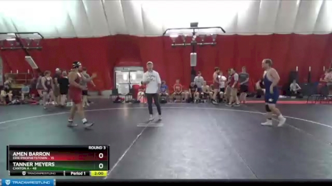 220 lbs Round 3 (4 Team) - Amen Barron, Erie/Prophetstown vs Tanner ...