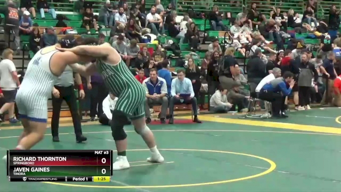 285 lbs Champ. Round 3 - Richard Thornton, SPRINGBORO vs Javen Gaines ...