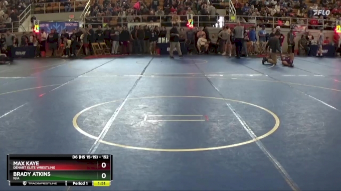 152 lbs Champ. Round 2 - Max Kaye, DeHart Elite Wrestling vs Brady ...