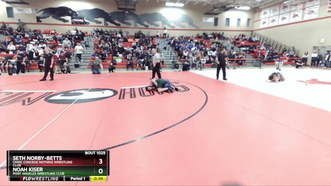 115 lbs Quarterfinal - Noah Kiser, Port Angeles Wrestling Club vs Seth ...