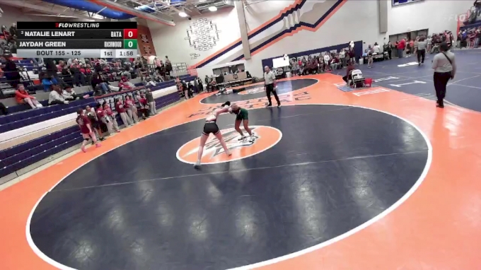 125 lbs Quarterfinal - Natalie Lenart, Batavia vs Jaydah Green, Peoria ...