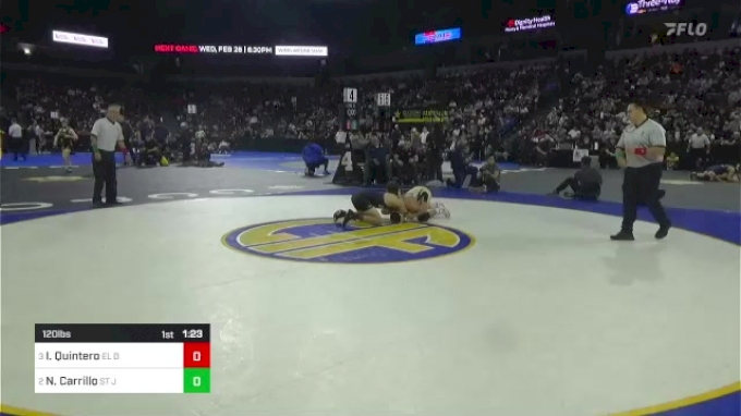 120 lbs Semifinal - Isaiah Quintero, El Dorado (SS) vs Nathan Carrillo ...