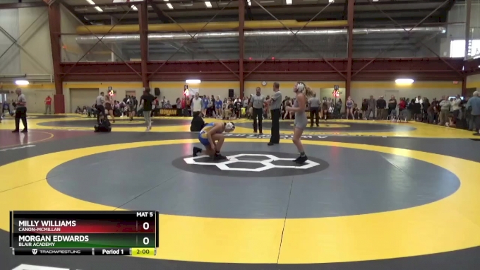 140 lbs Champ. Round 1 - Morgan Edwards, Blair Academy vs Milly ...